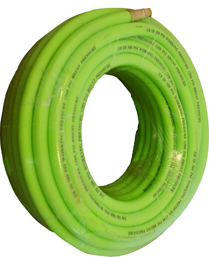 Industrial Green Flexible Air Hose: Rubber Coated PVC