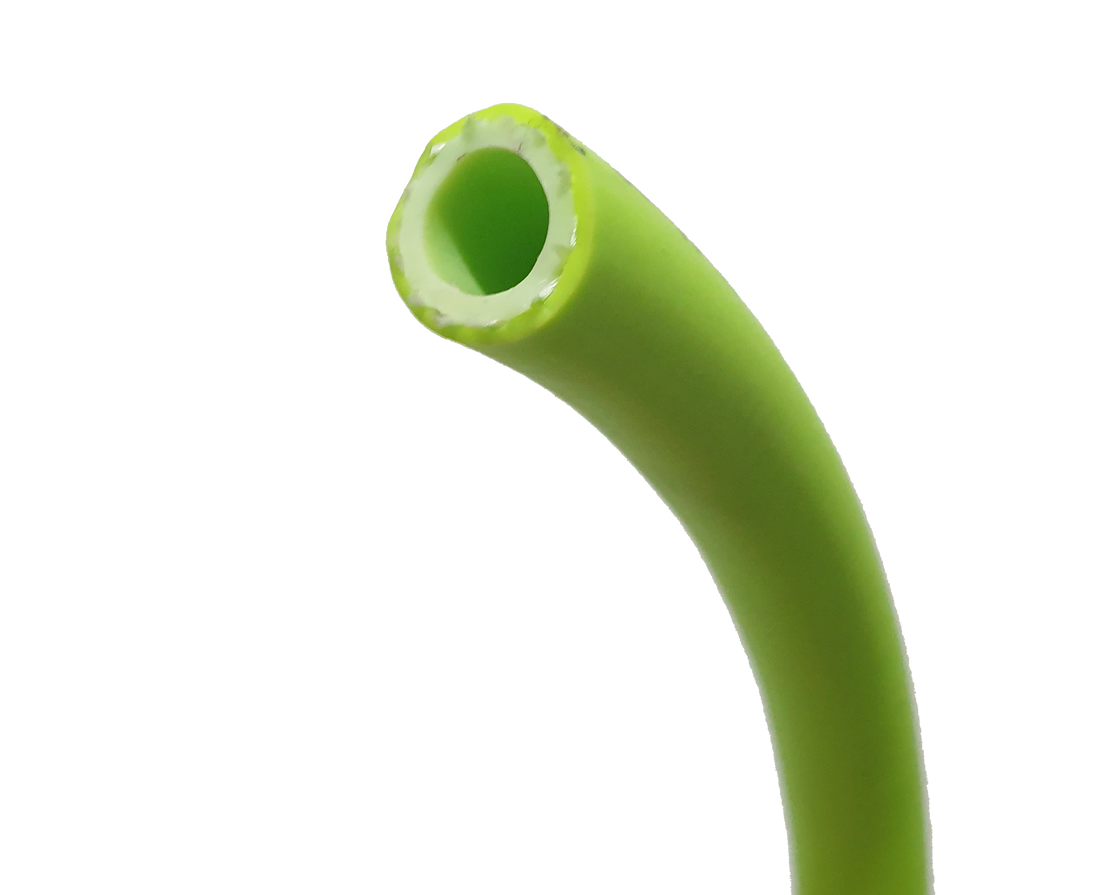 Industrial Green Flexible Air Hose: Rubber Coated PVC
