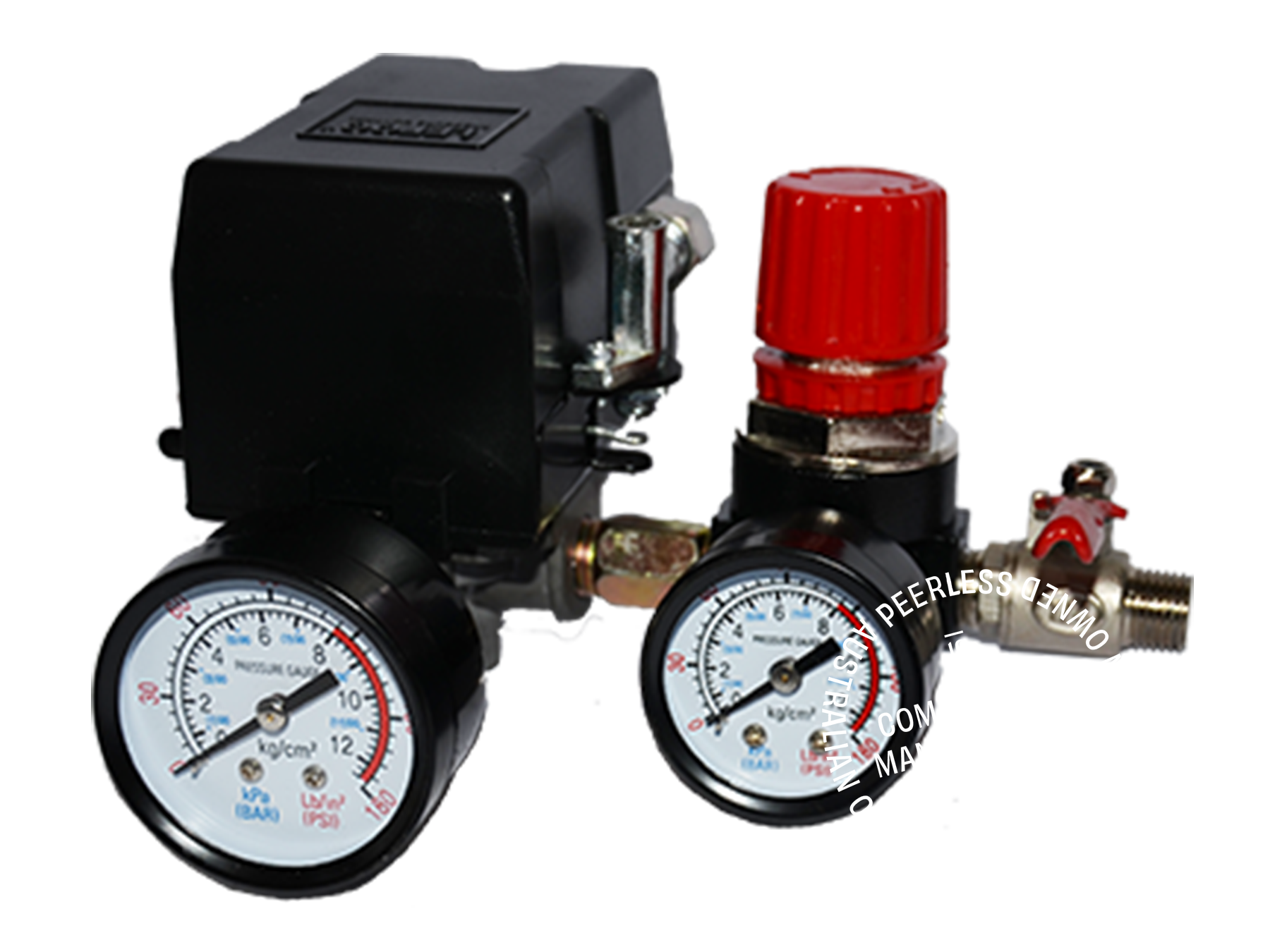 PB2000-60 Complete Pressure Switch with Filter Regulator and Red Handl