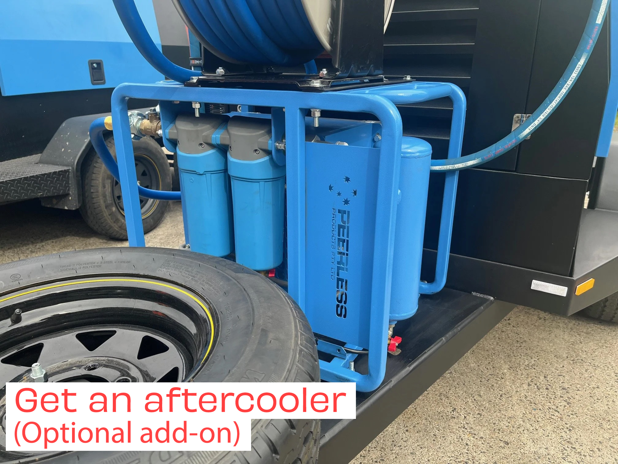 P185D Diesel Rotary Screw Air Compressor: Direct Drive, 50HP, 5232LPM