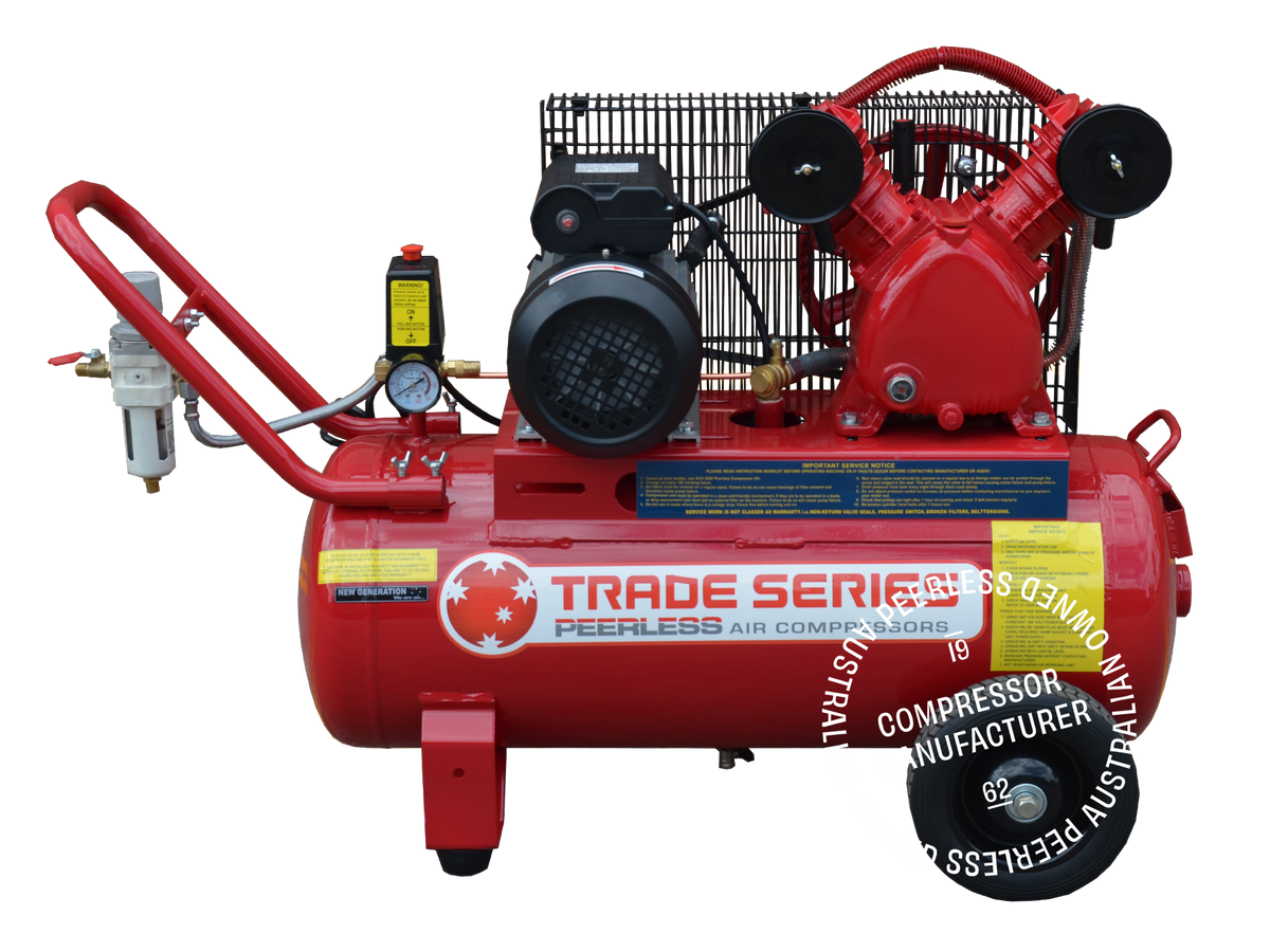 TS13V Single Phase Air Compressor: Belt Drive, 10Amp, 2.5HP, 190LPM