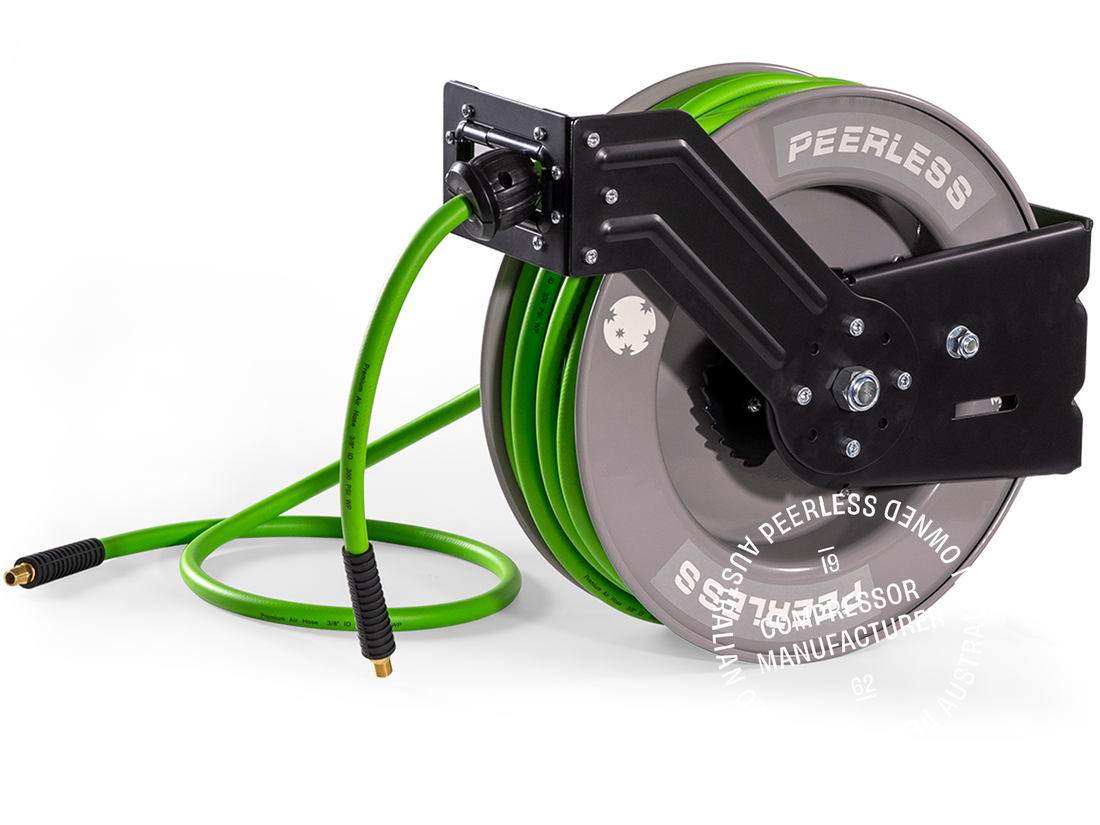 10M & 25M x 3/8" Retractable Air Hose Reel with Air Hose: Metal Case