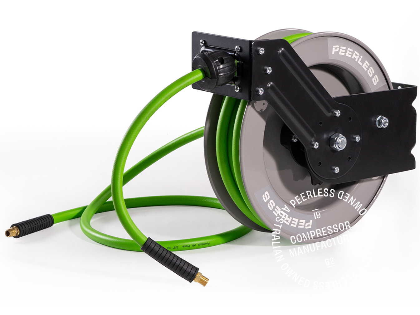 10M & 25M x 3/8" Retractable Air Hose Reel with Air Hose: Metal Case