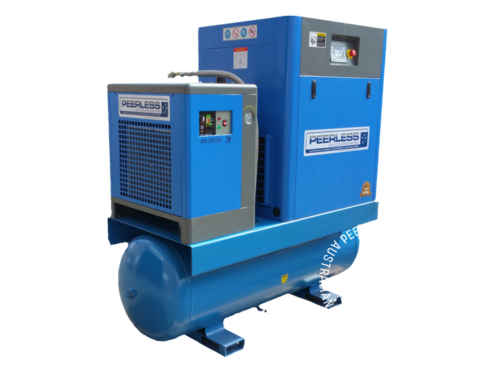 HQ20 Rotary Screw Air Compressor with Fixed Speed: Belt Drive, 20HP, 2