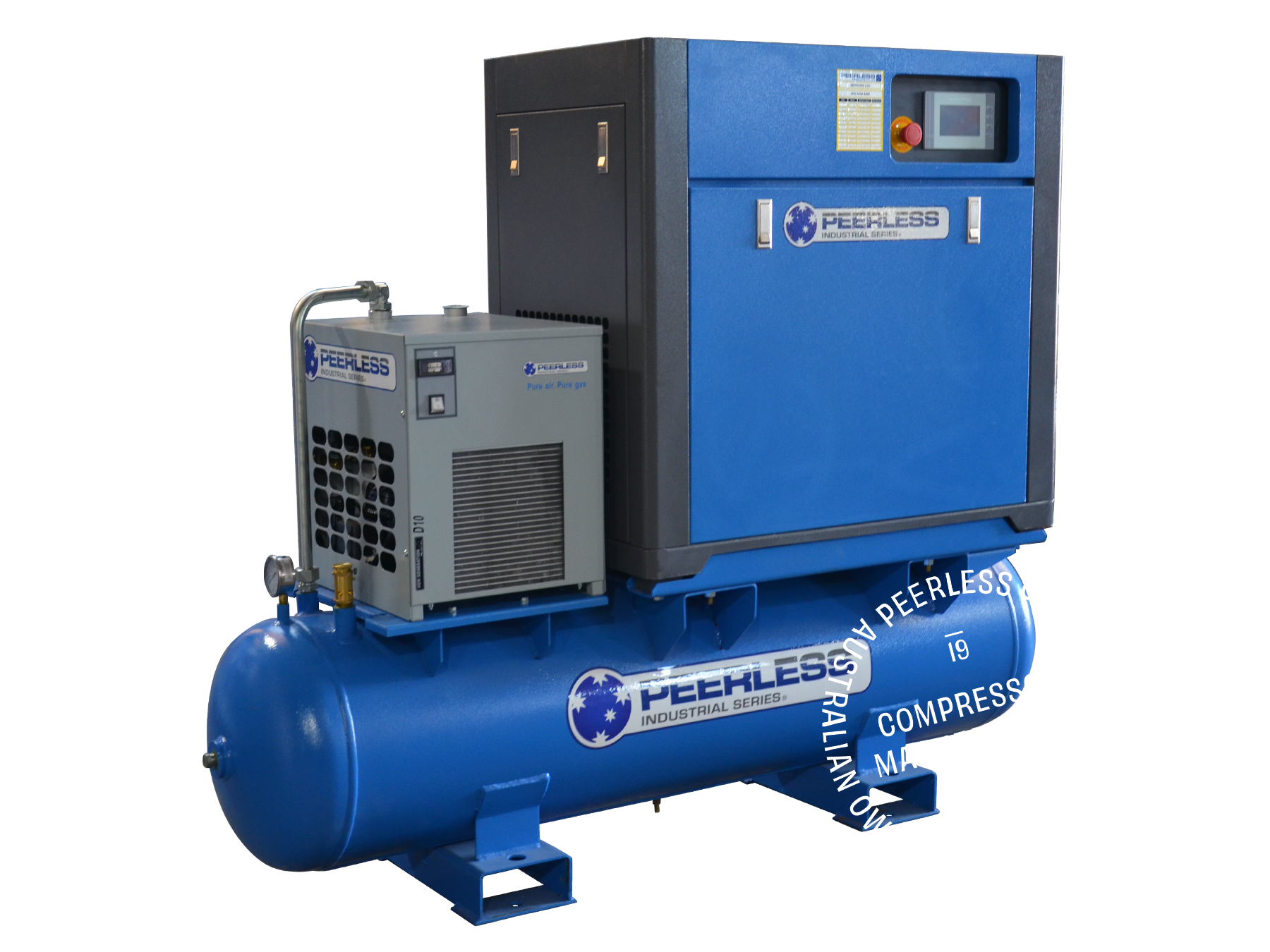 HQD10 Rotary Screw Air Compressor with Variable Speed: Direct Drive, 1