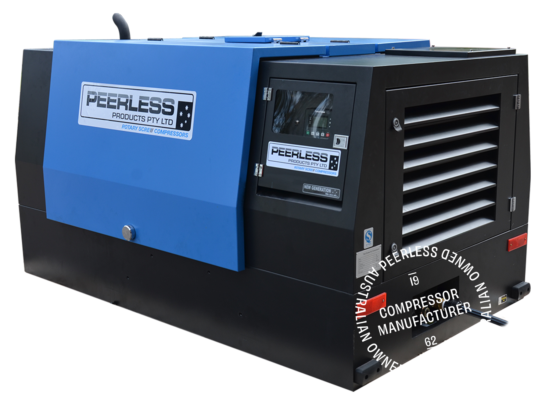 P185D Diesel Rotary Screw Air Compressor: Direct Drive, 50HP, 5232LPM