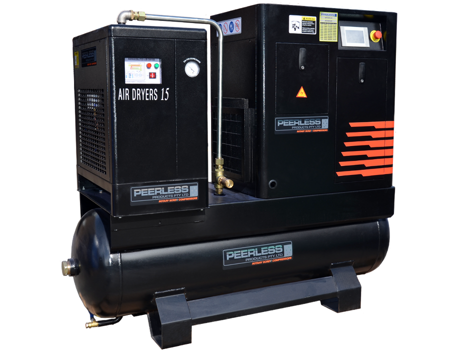 Rotary screw air compressors