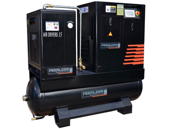PBS10 Rotary Screw Air Compressor: Belt Drive, 10HP, 1150LPM at 8Bar
